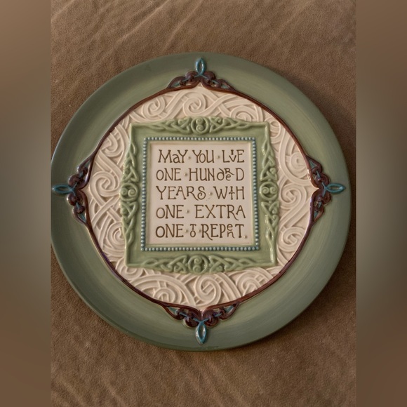 Grassland Road | Accents | Irish Plate Decorative With Gold Stand ...